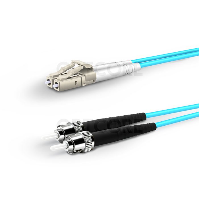LC-ST 10G OM3 Duplex Fiber Patch Cable (OFNR)